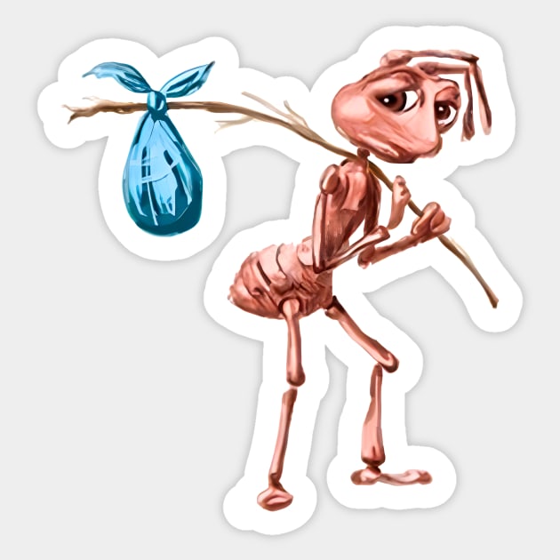 Sad Ant With Bindle Homeless Ant How It Feels To Ant Meme Sad Ant